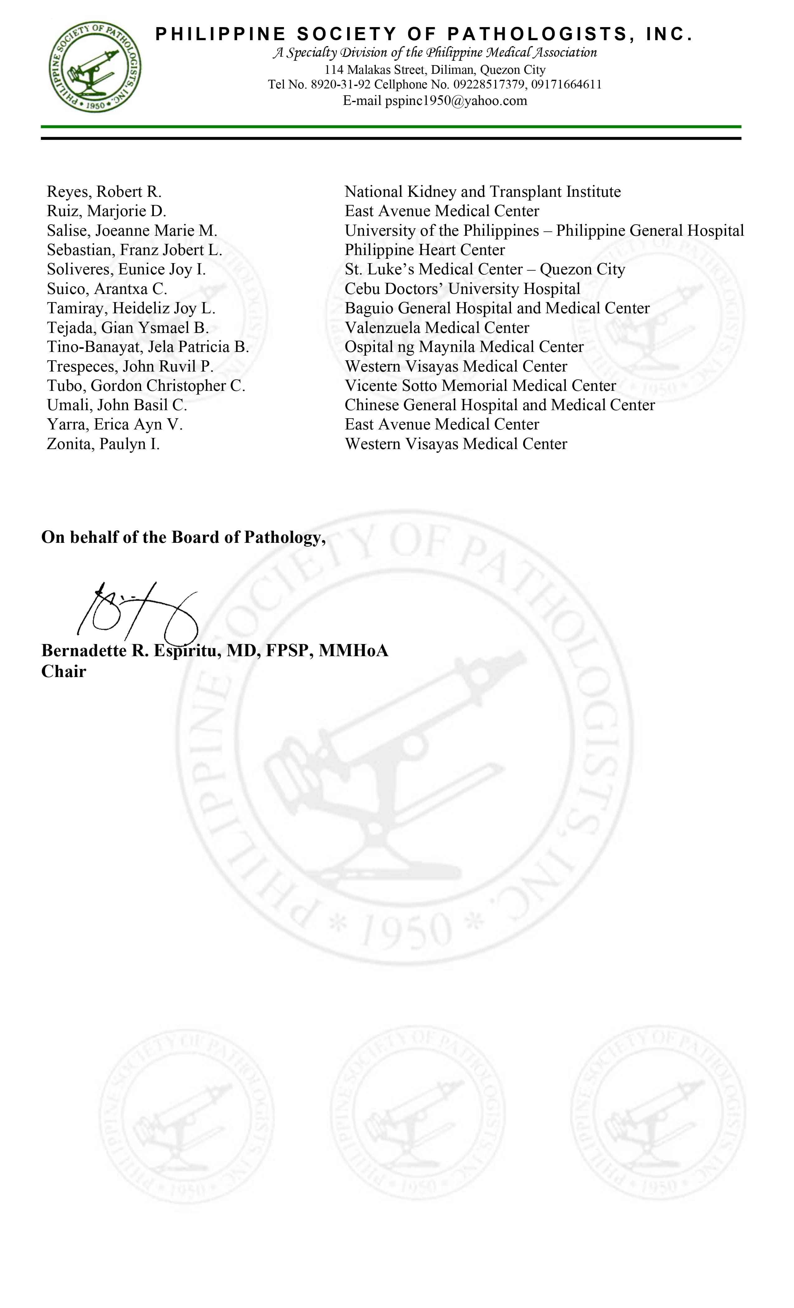 Philippine Society of Pathologist