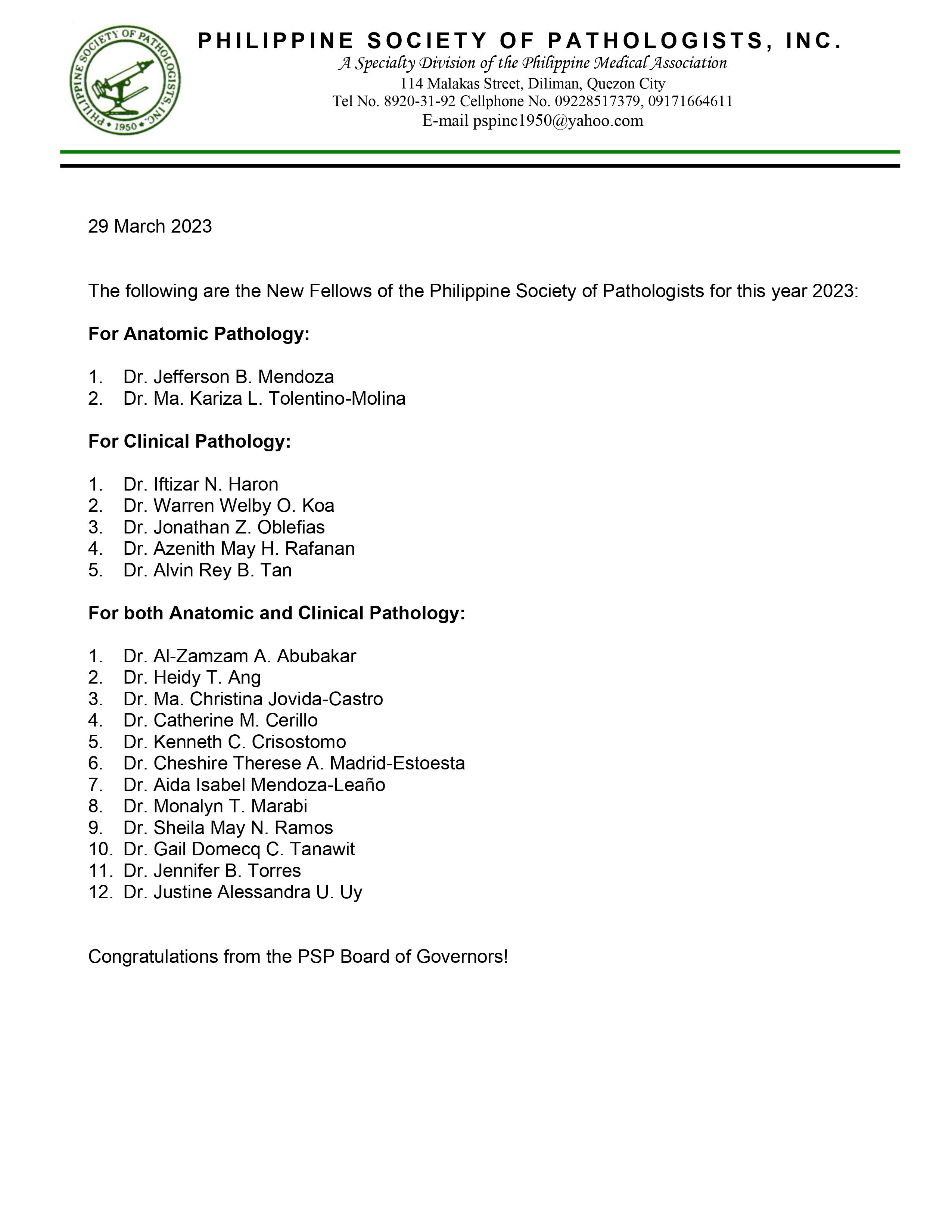 Philippine Society of Pathologist
