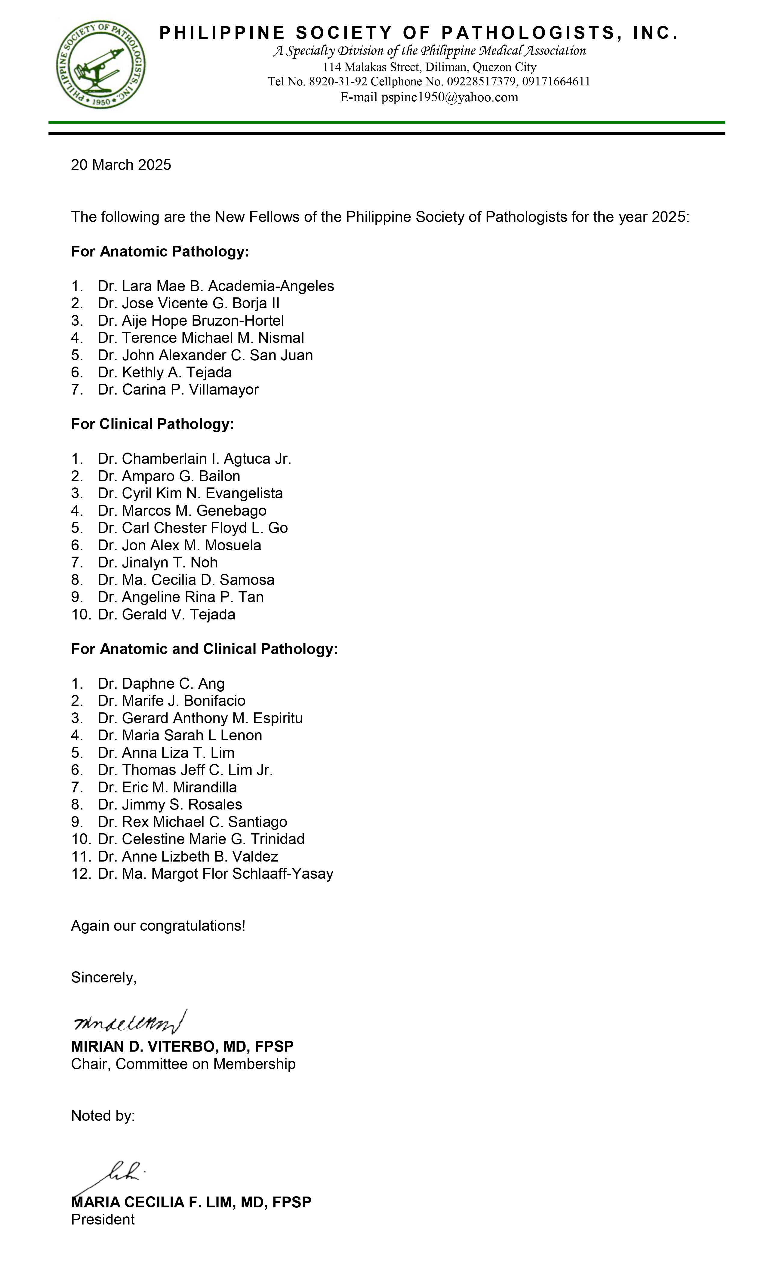 Philippine Society of Pathologist